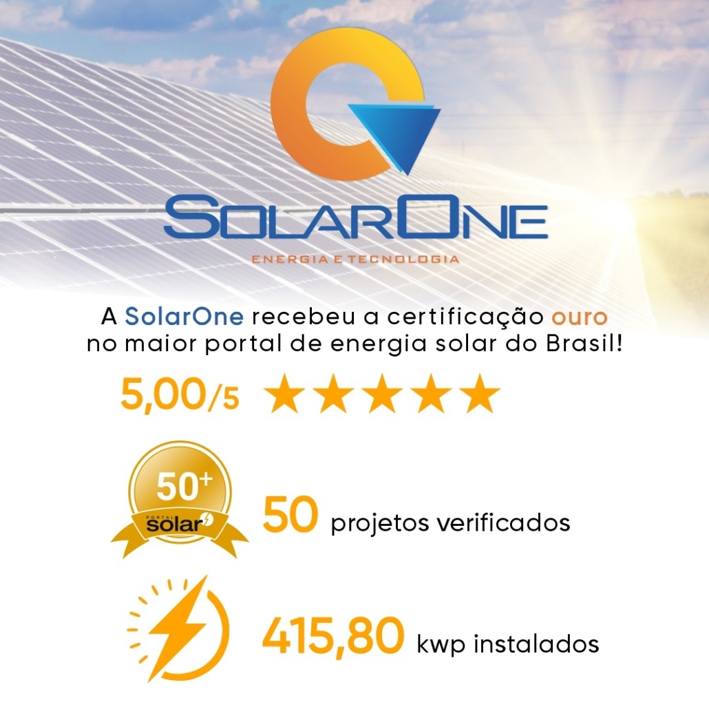 SolarOne recebe certificação ouro no maior portal de energia solar do ...